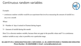 Random variable,Discrete and Continuous | PDF