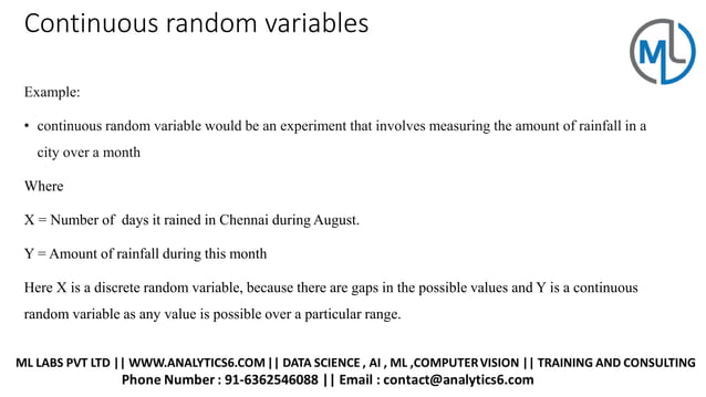 Random variable,Discrete and Continuous | PDF | Science