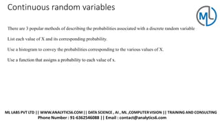 Random variable,Discrete and Continuous | PDF