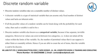 Random variable,Discrete and Continuous | PDF