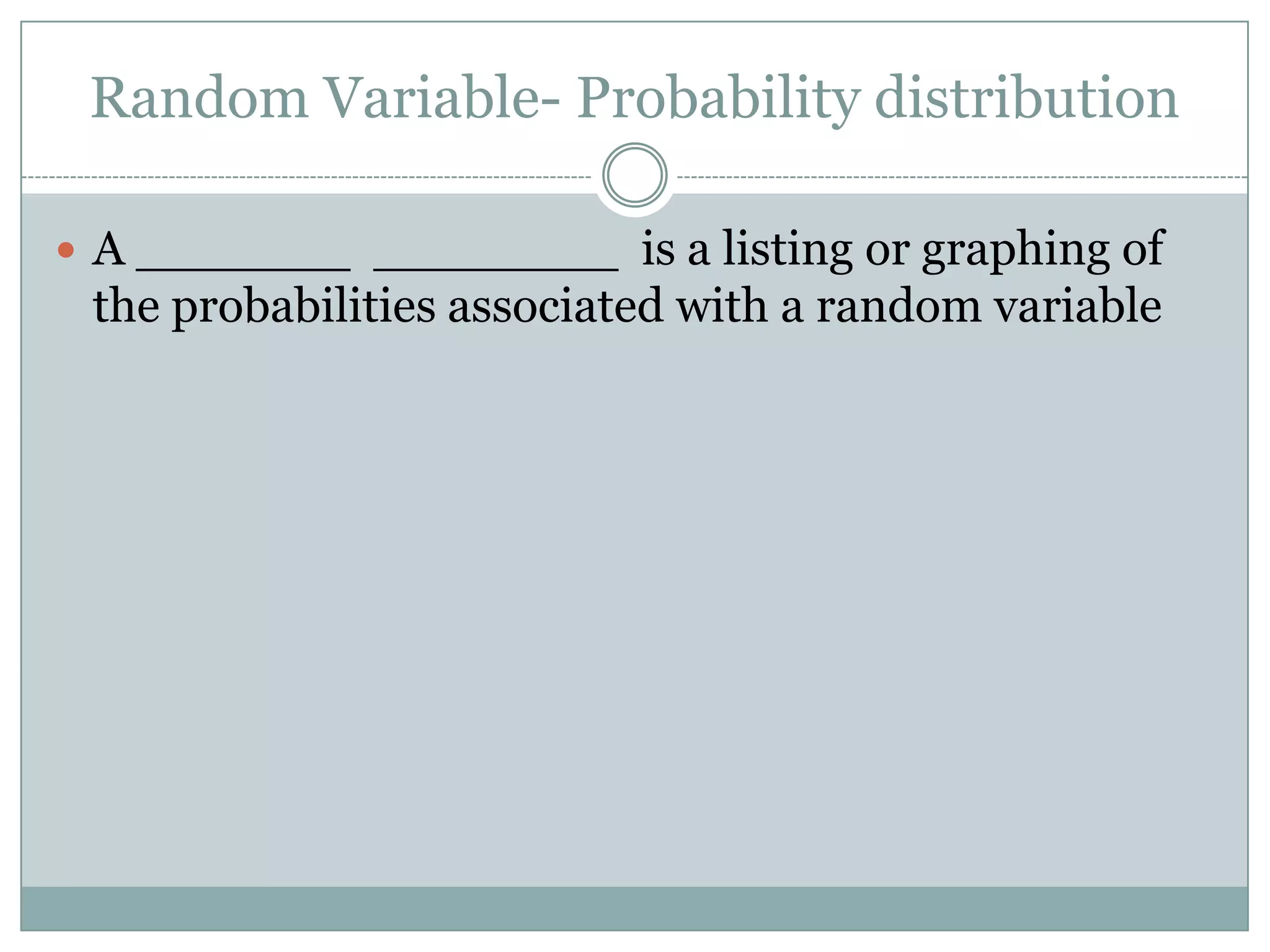 Random variables | PPTX