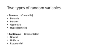 Random variables | PPT