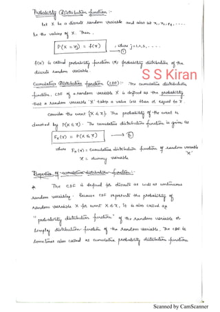 Random Variables Introduction and ProbabilityTheory | PDF