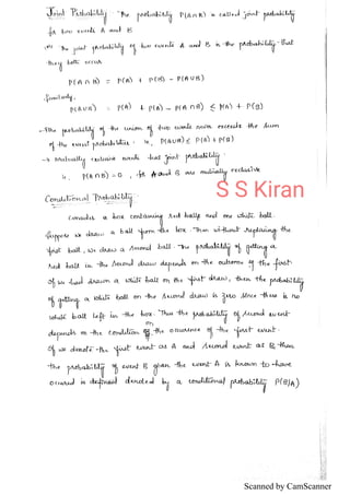 Random Variables Introduction and ProbabilityTheory | PDF