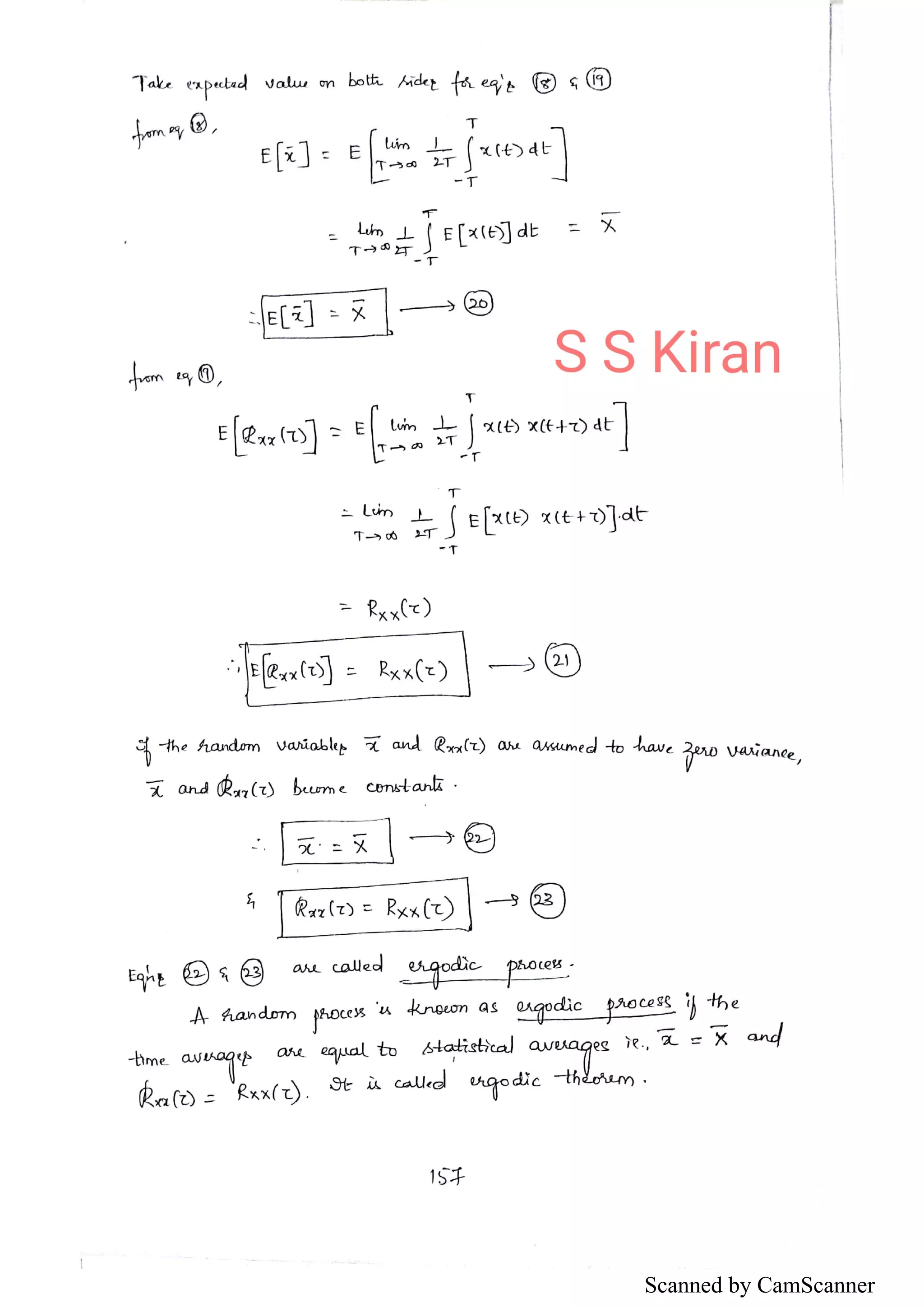 Random Process and Ergodic Process | PDF