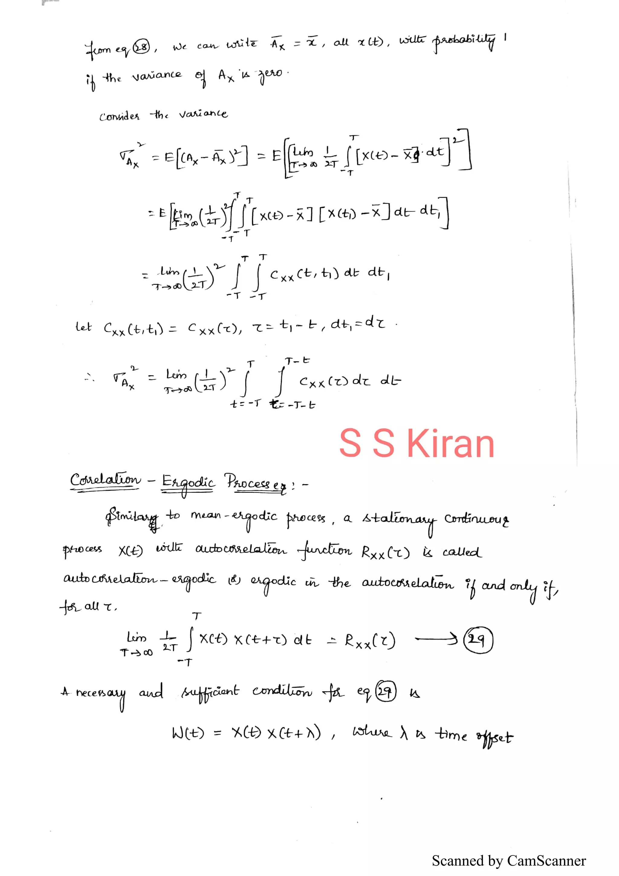 Random Process and Ergodic Process | PDF