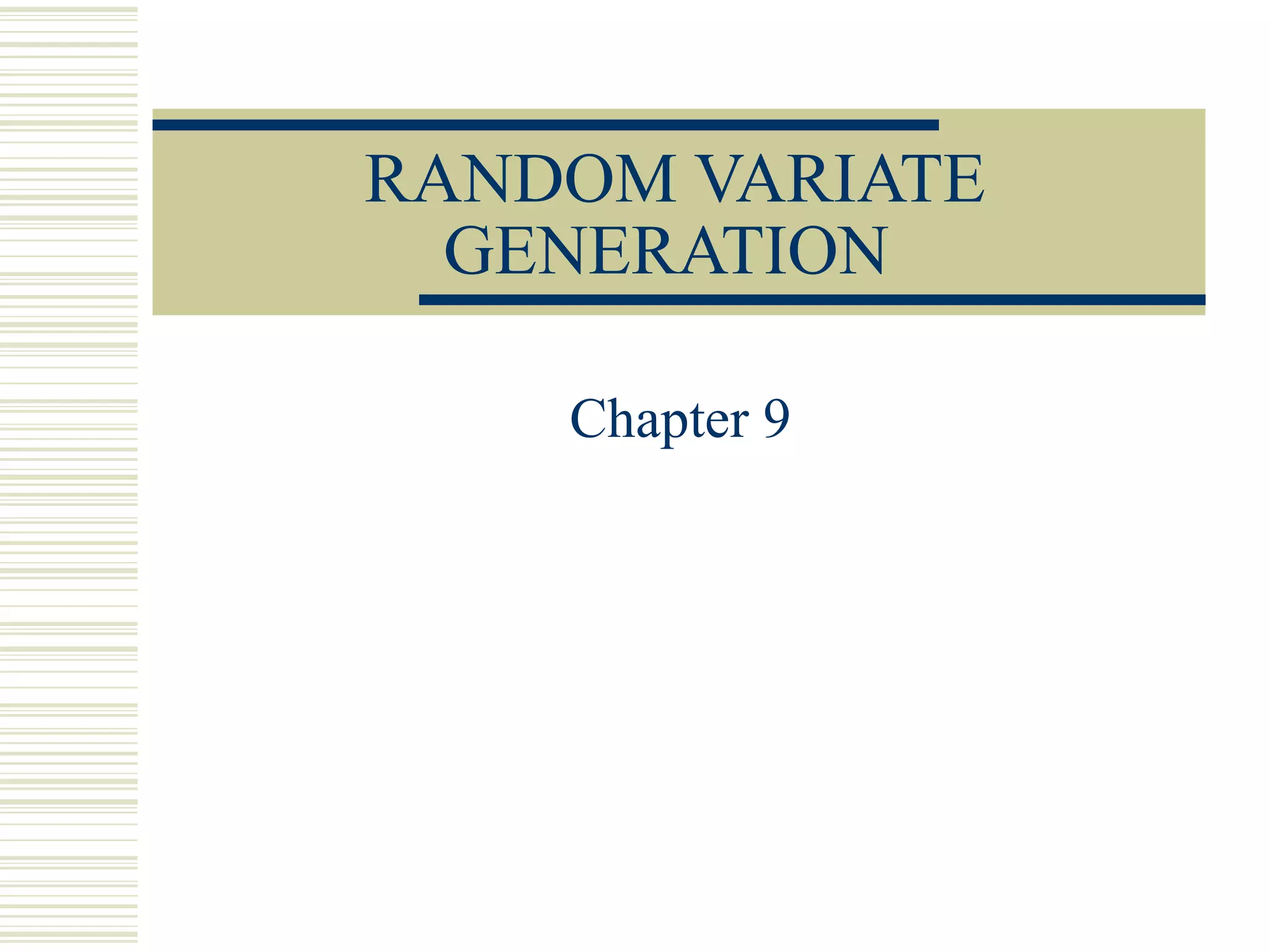 Random variate generation | PPT