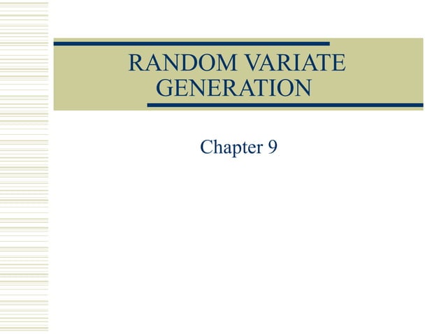 Random variate generation | PPT