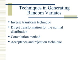 Random variate generation | PPT