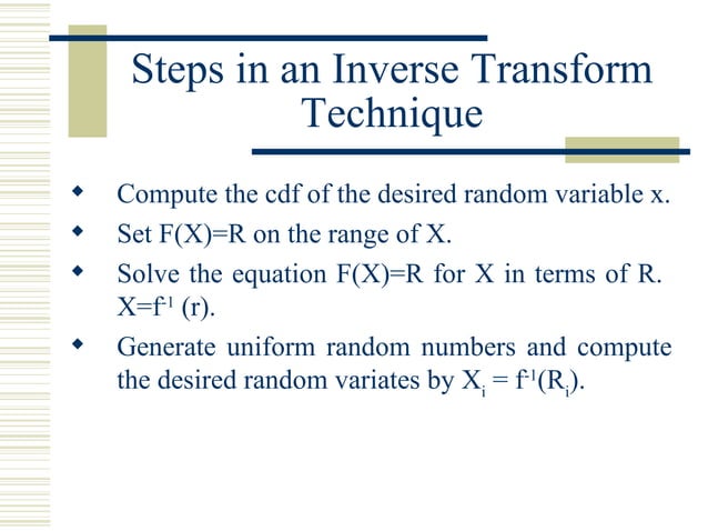 Random variate generation | PPT