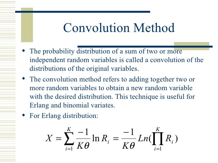 Random variate generation Random variate generation