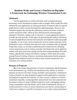 Random walks and green | DOCX