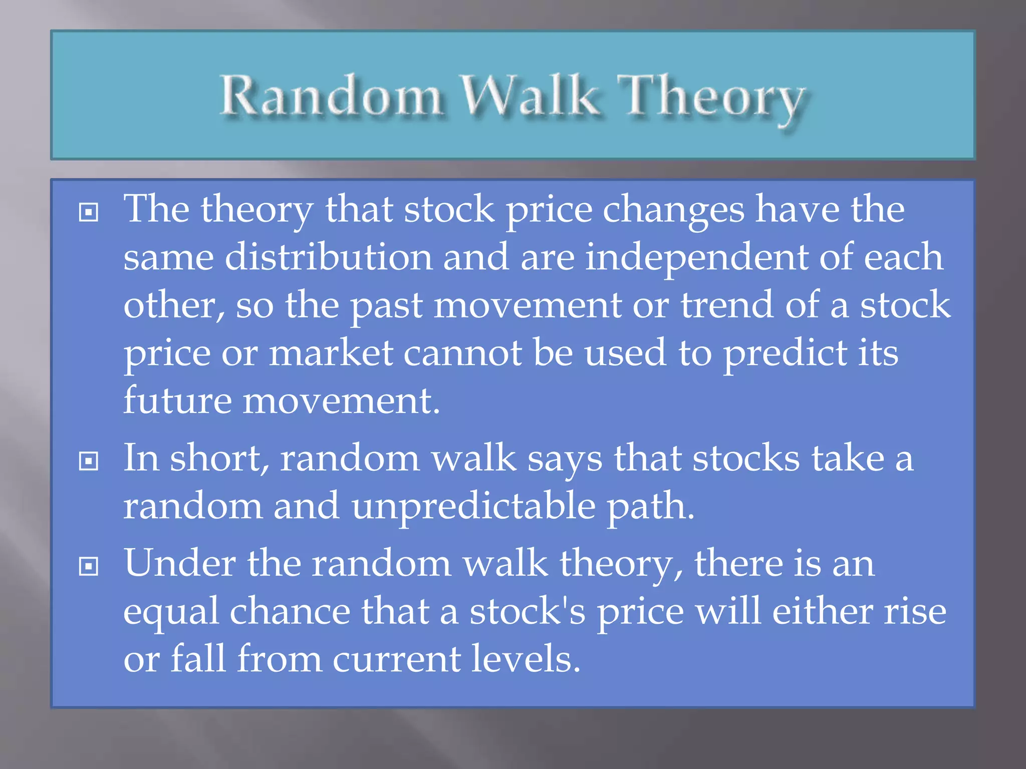 Random walk theory | PPTX