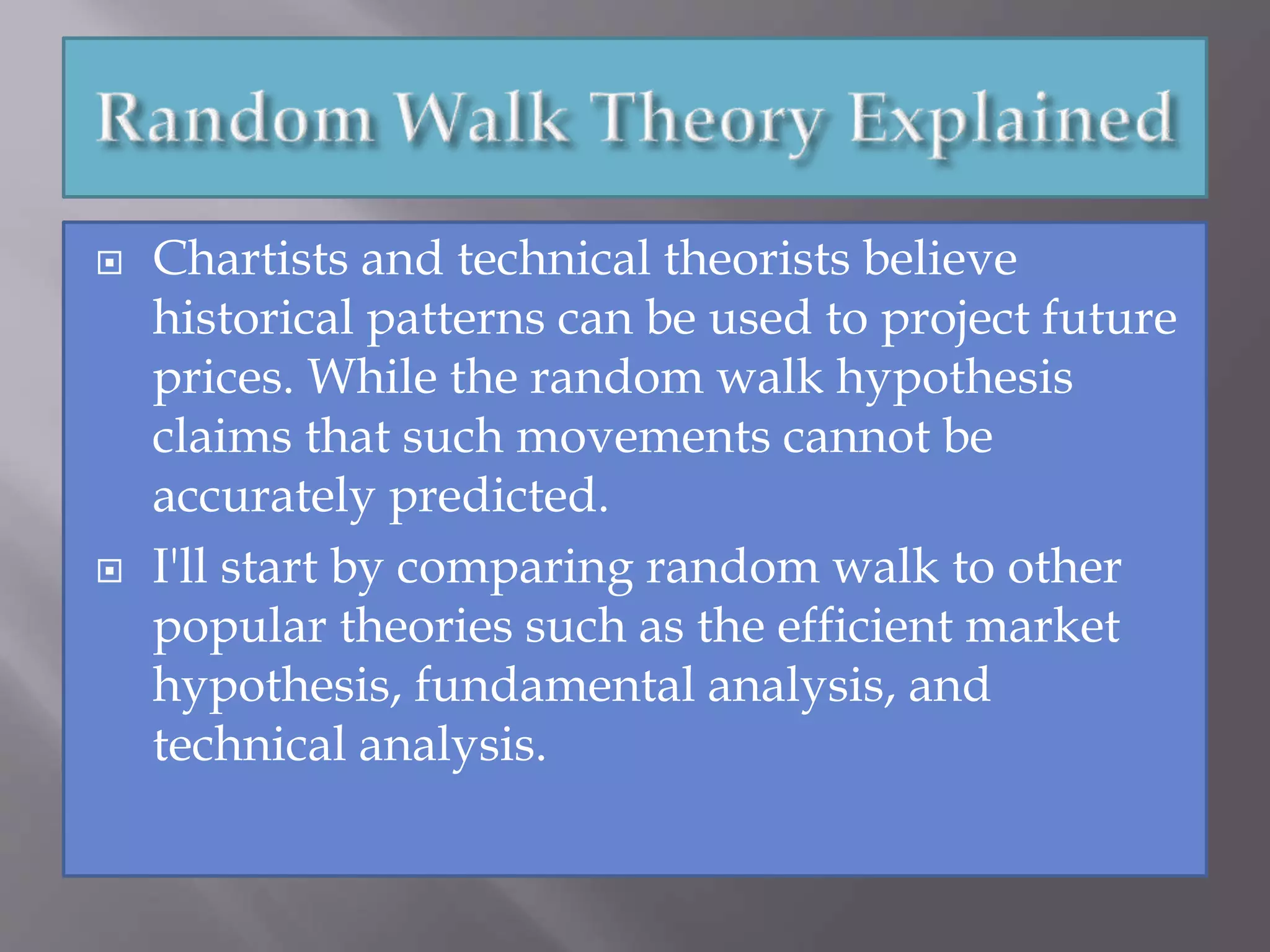 Random walk theory | PPTX