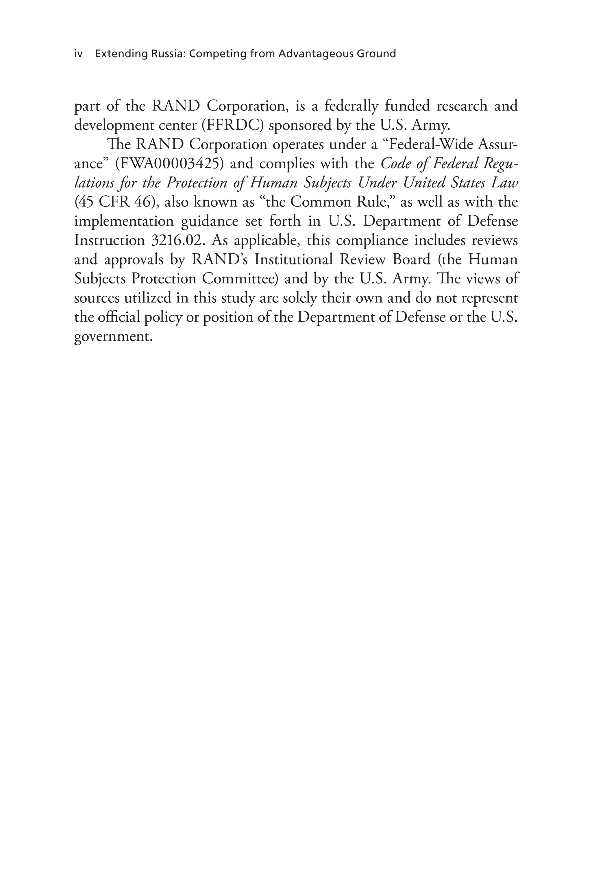 Extending Russia: Competing from Advantageous Ground | PDF