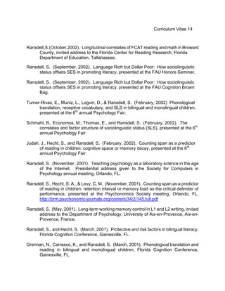 Randsellresume Links | PDF
