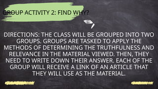 Relevance and truthfulness aaaaaaaaaaaaa | PPTX