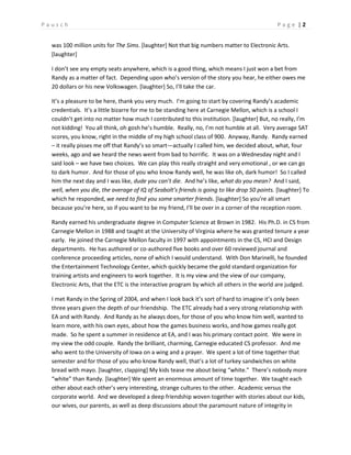[兰迪·波许教授的最后一课].Randy.Pausch'S.Last.Lecture.Transcript | PDF