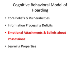 Randy Frost - Research Advances in Hoarding | PPT