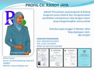 Randy Jaya Presentation | PPTX