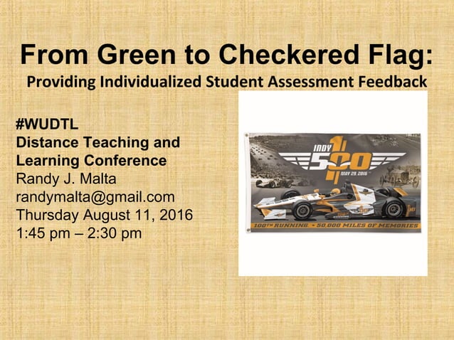 Providing Individualized Student Assessment Feedback | PPT