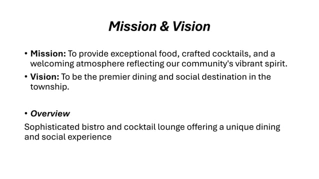 Randzo Restaurant and Lounge Pitch Deck sample | PDF