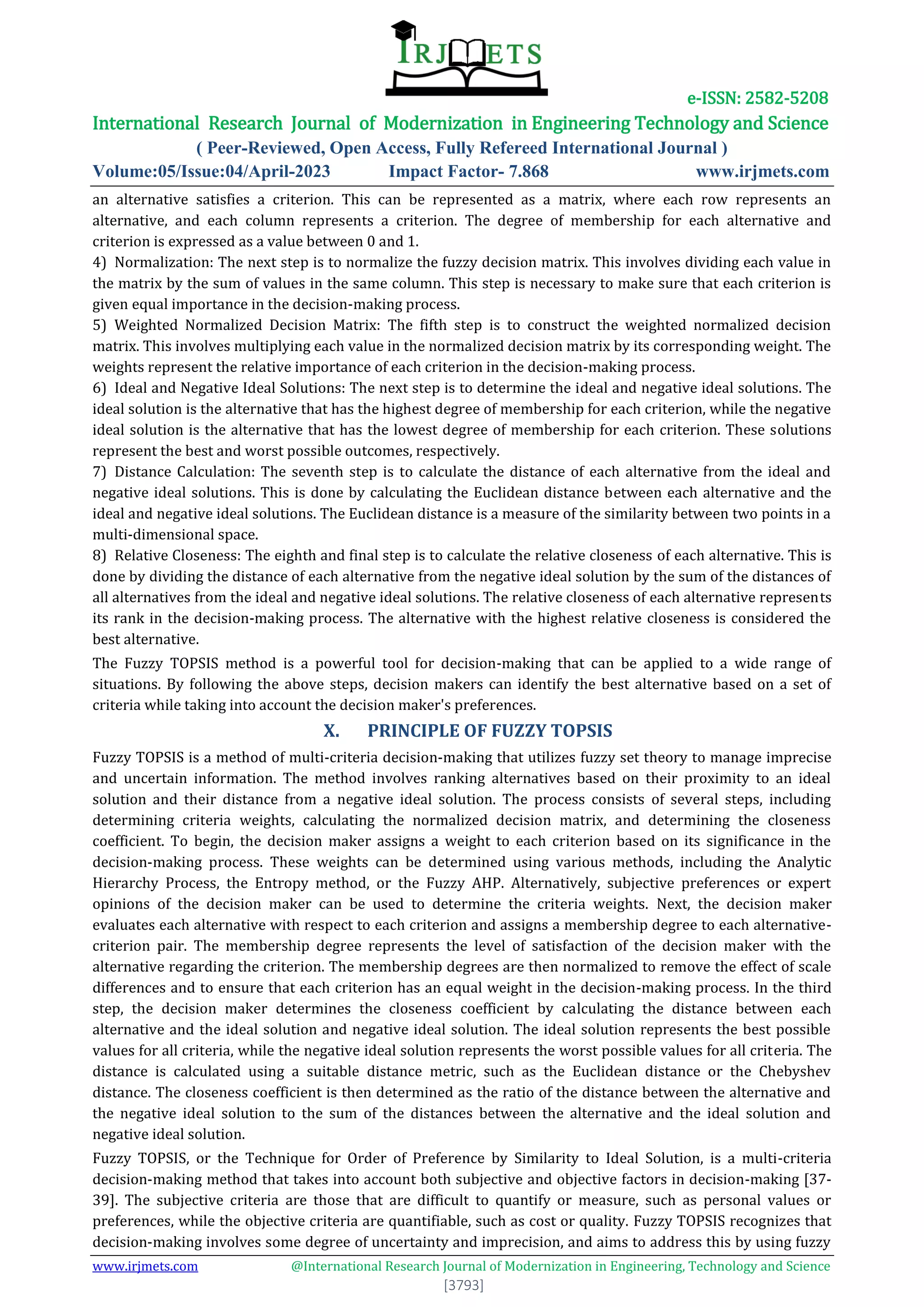 Fuzzy AHP and Fuzzy TOPSIS as an effective and powerful Multi-Criteria ...