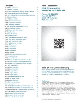 Rane full line catalog 2013 eu | PDF