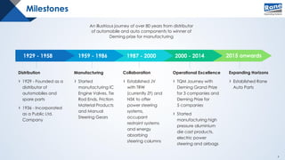 Presentation by the Rane Group (automotive) | PDF
