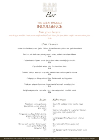 Rangali bar menu sept 2011 v8 | PDF
