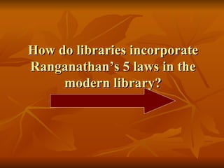 Ranganathan and Reference Service in the Modern Library | PPT