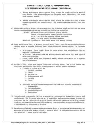 Ranga's 51 hot topics to remember for Risk Management Professional (RMP ...