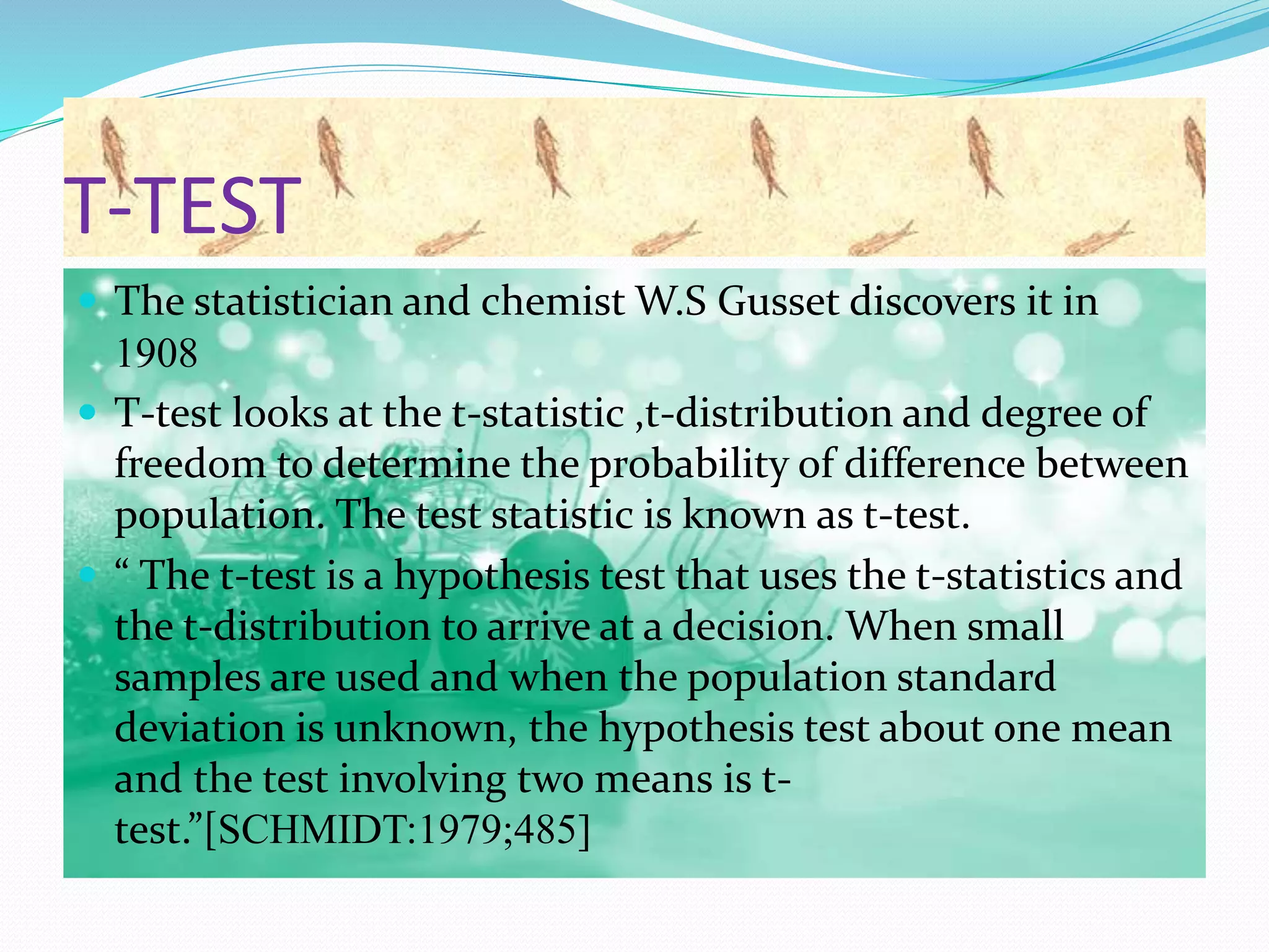 Hypothesis testing: A single sample test | PPTX