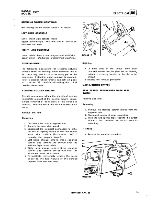 Range rover-maunual-electrics | PDF
