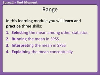 Range select - run - interpret | PPT