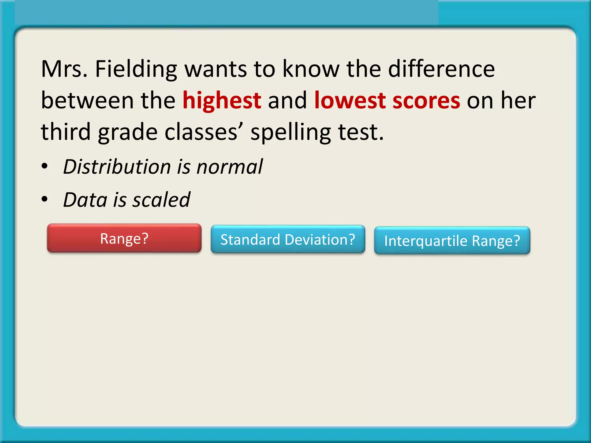 Range stdev-iqr (jejit+practice) | PPT