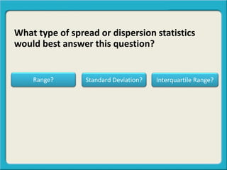 Range stdev-iqr (jejit+practice) | PPT