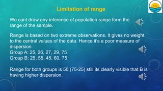 Range 1.1 and coeeficient of variance. | PPTX