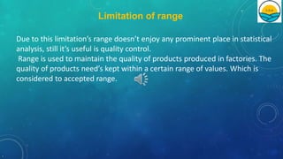 Range 1.1 and coeeficient of variance. | PPTX