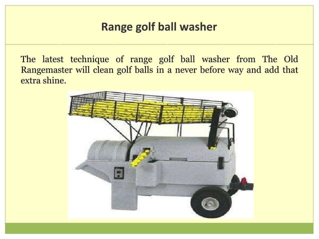 Range golf ball washer | PPT