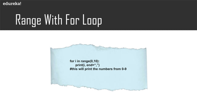 What Is Range Function Range In Python Explained Edureka Pdf Programming Languages