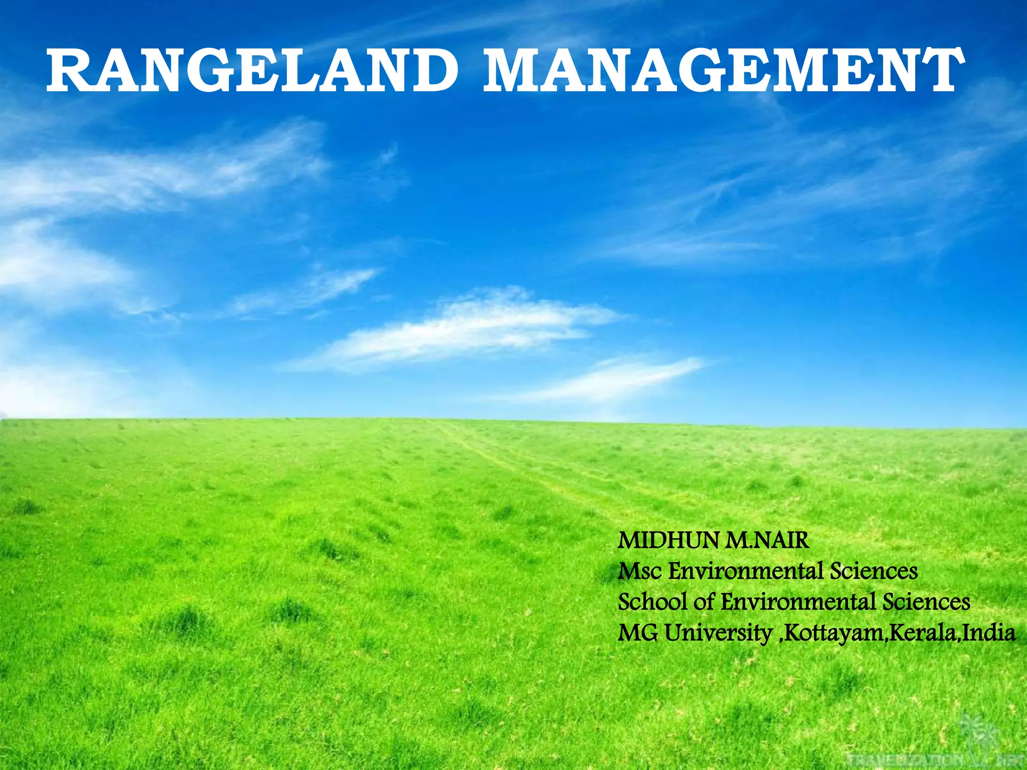 Rangeland Management | PPTX