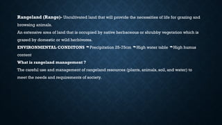 Range Management.rangeland management pasteur concept | PPTX