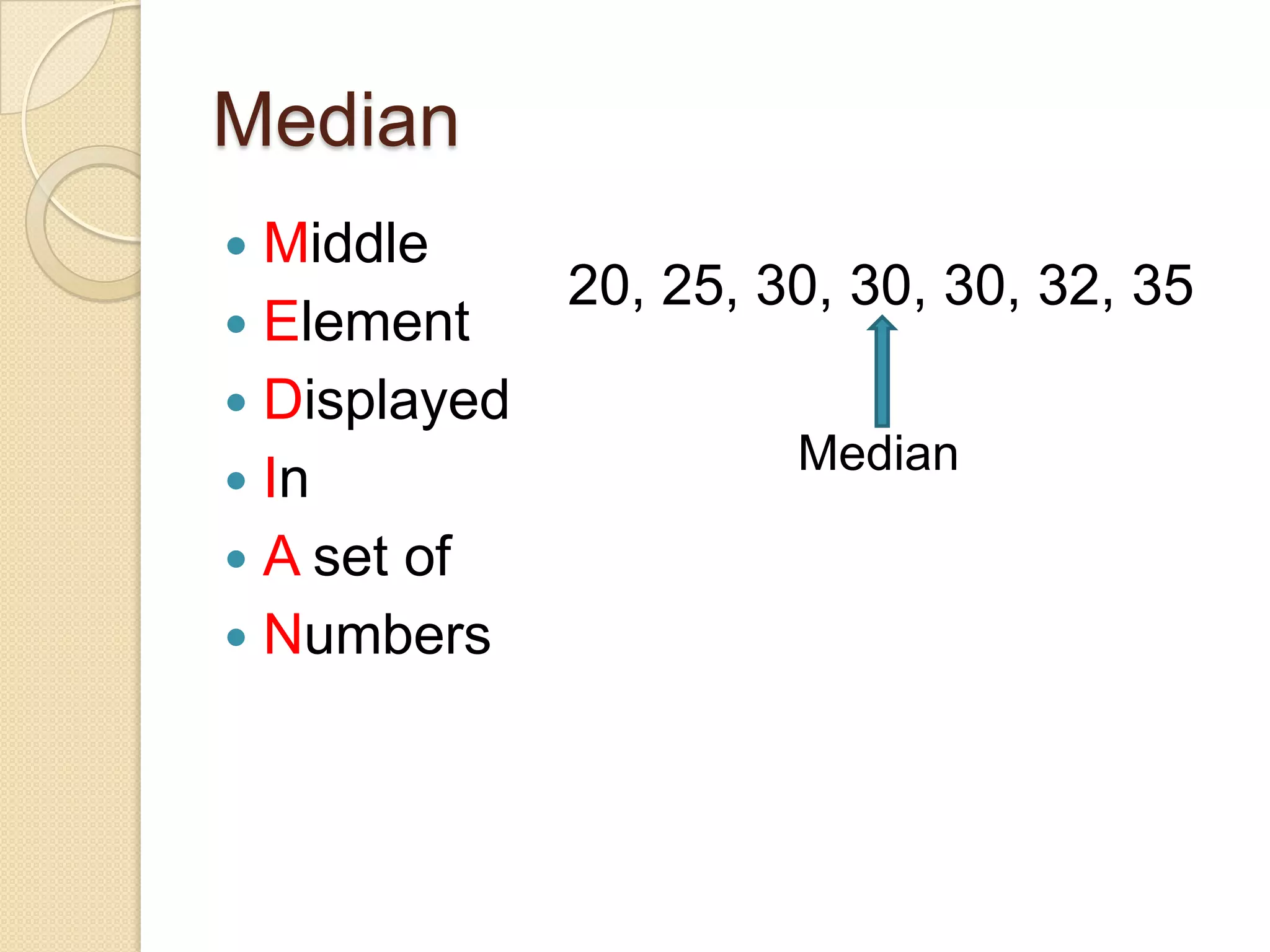 Range, median, and mode | PPT
