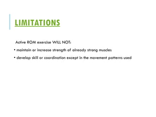 Range of Motion exercises physiotherapy therapeutic exercises .pptx
