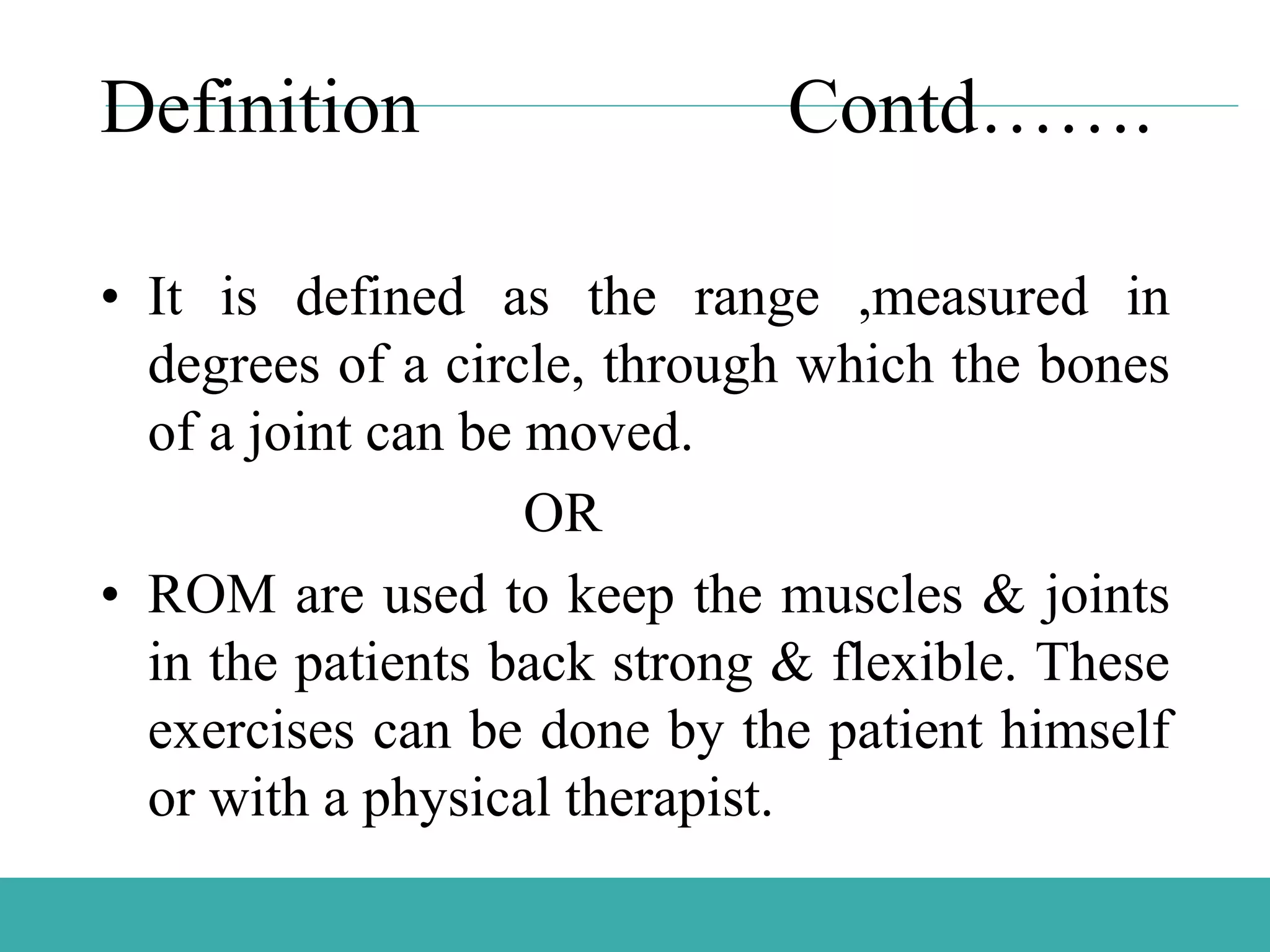 Range of motion exercises | PPTX