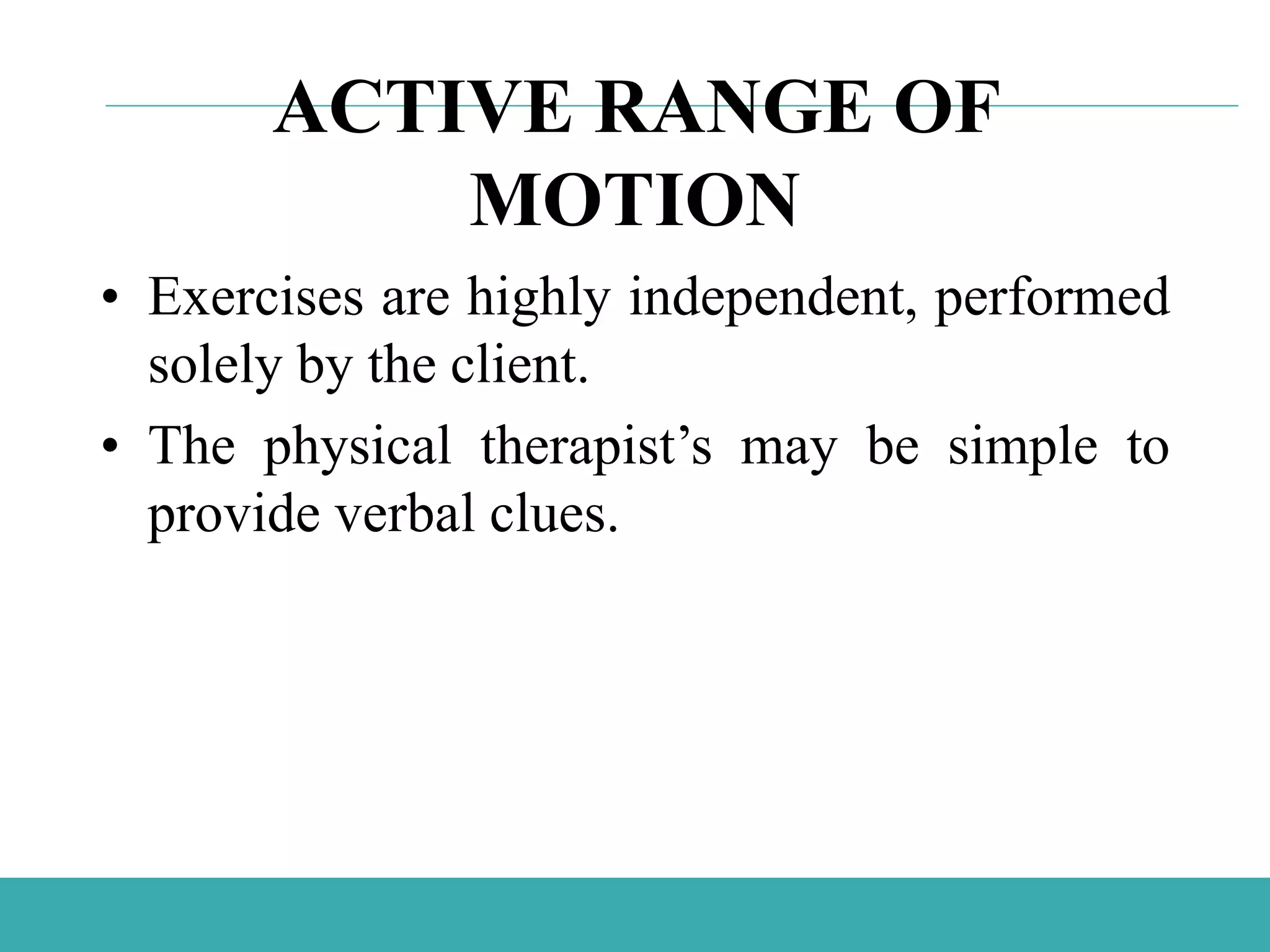 Range of motion exercises | PPTX