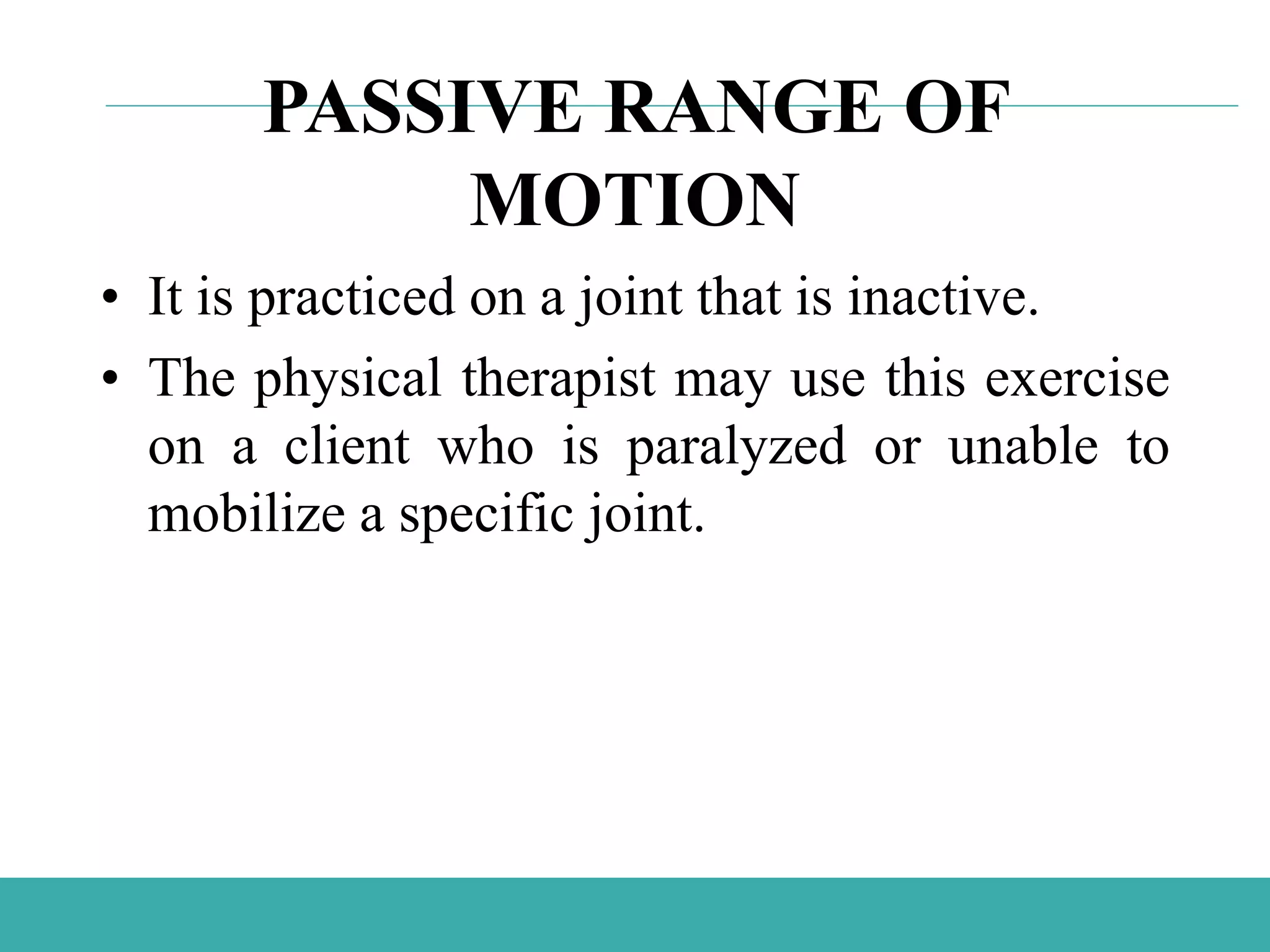 Range of motion exercises | PPTX