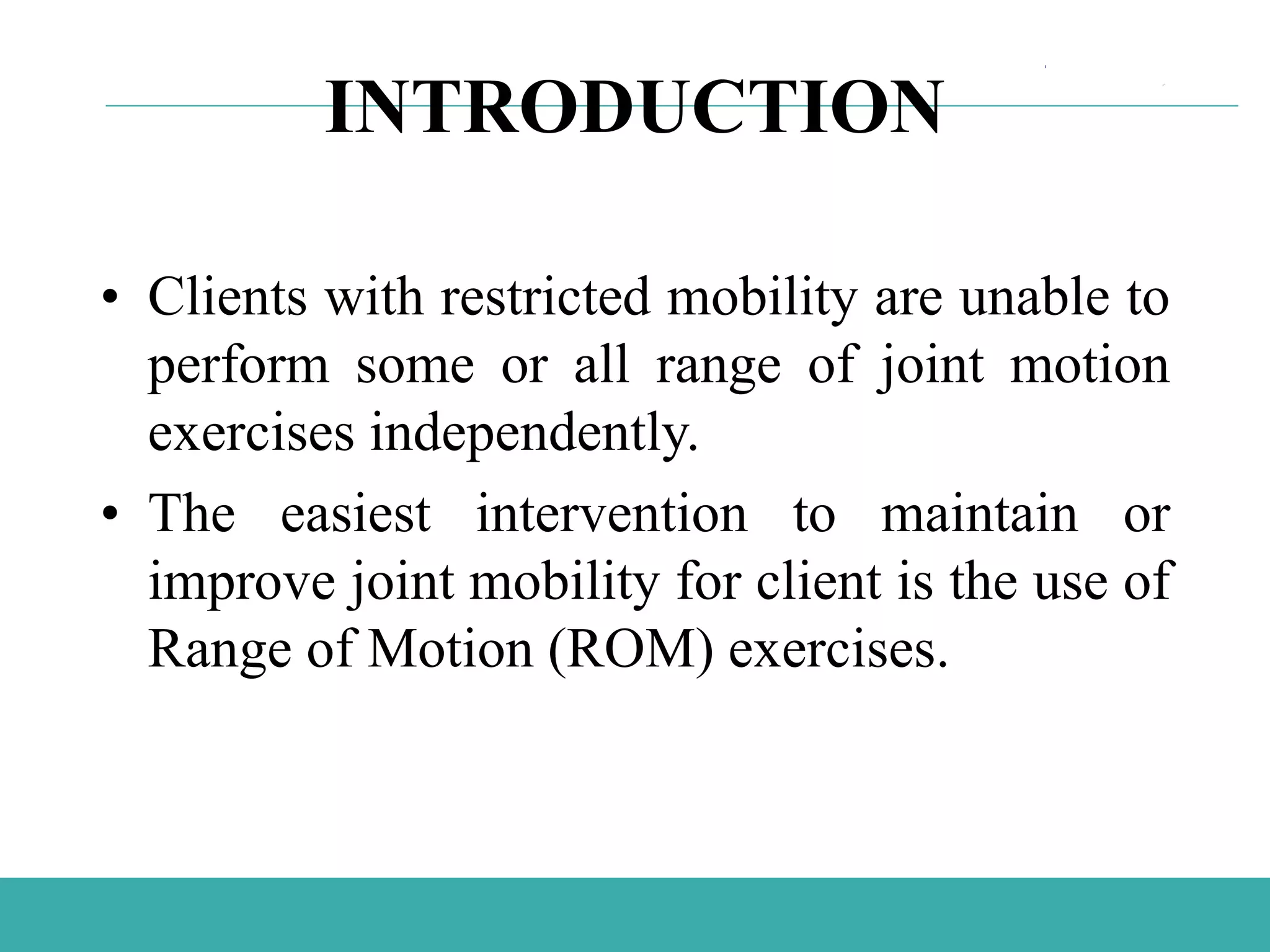Range of motion exercises | PPTX