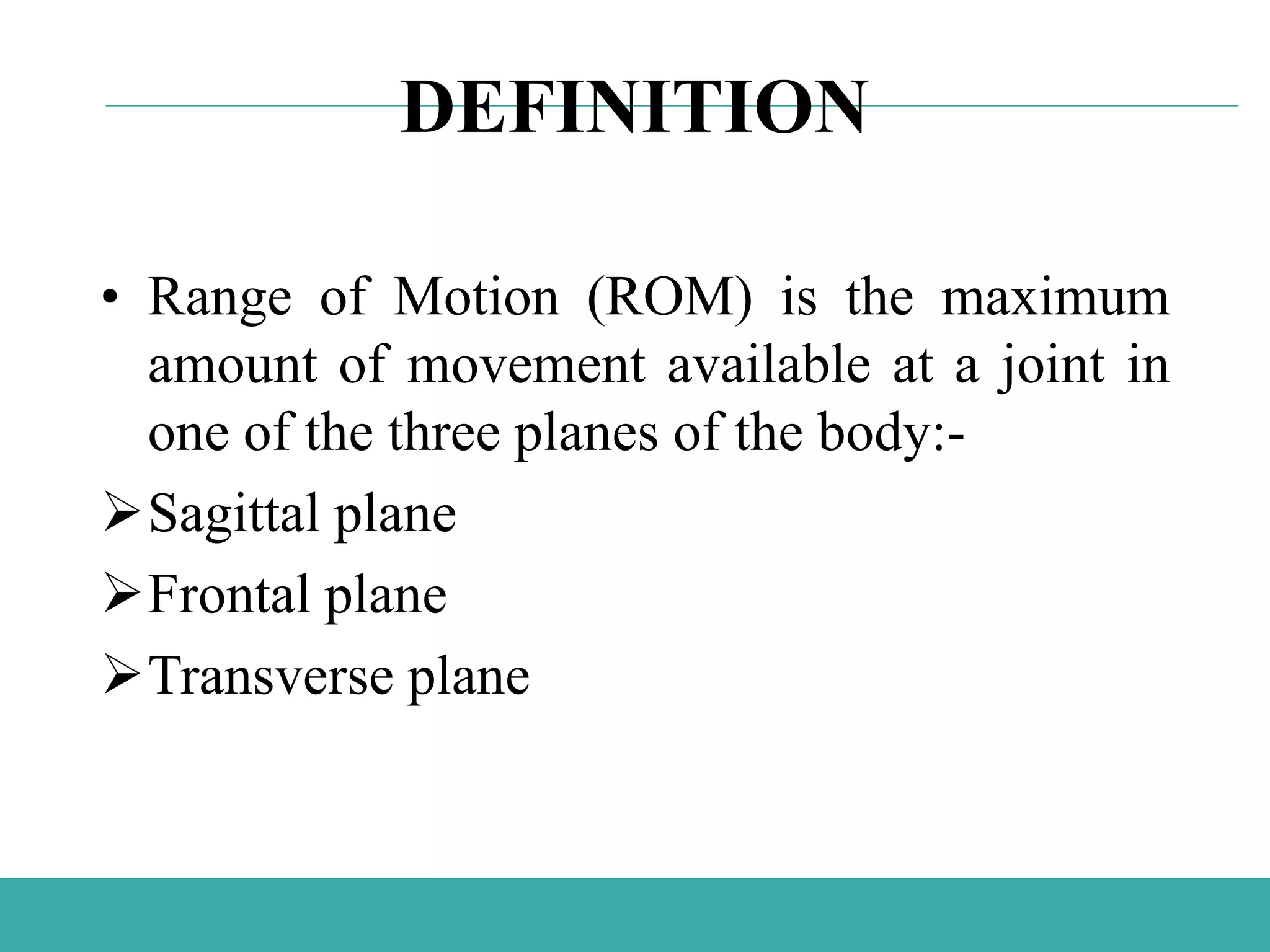 Range of motion exercises | PPTX